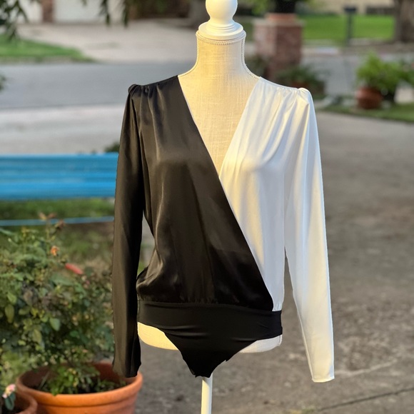 Strut & Bolt | Tops | Nwt Strut Bolt Black White Bodysuit | Poshmark